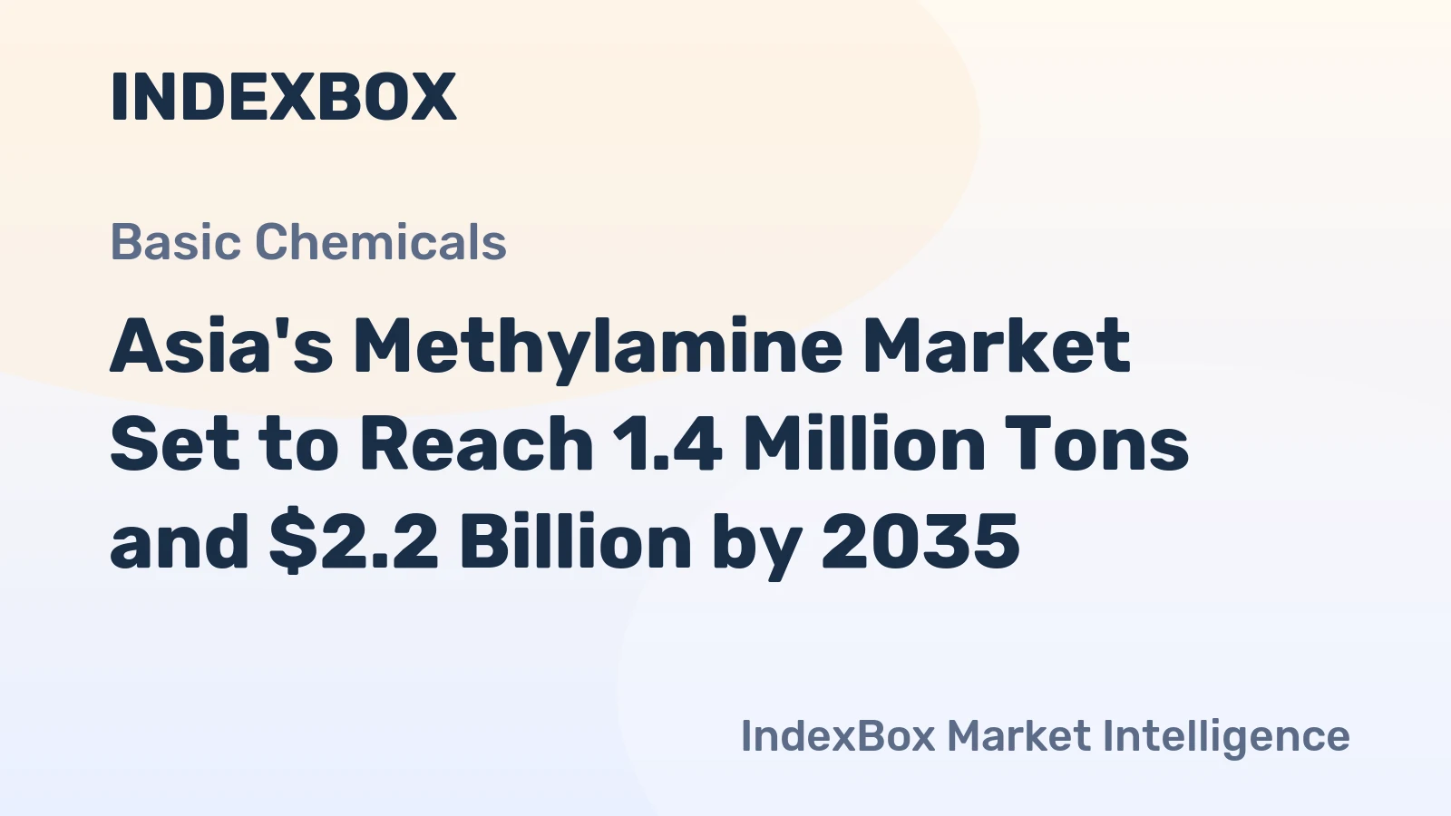 Asia's Methylamine Market Set to Reach 1.4 Million Tons and $2.2 Billion by 2035