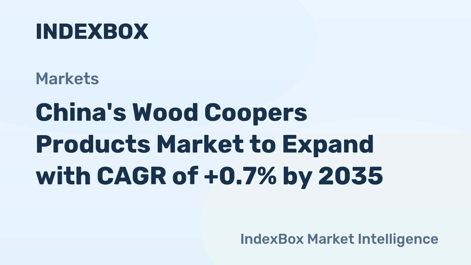 China's Wood Coopers Products Market to Expand with CAGR of +0.7% by 2035