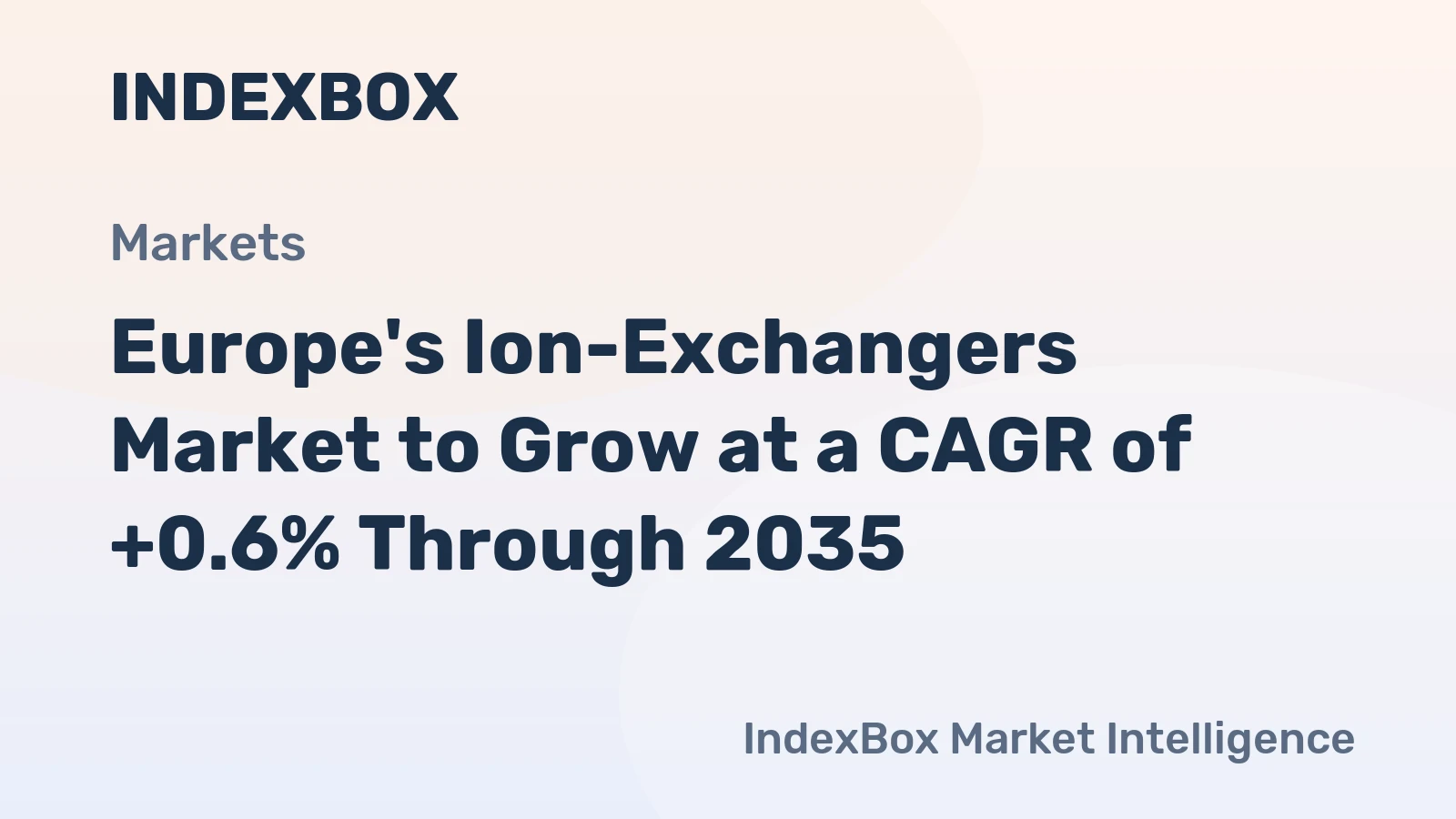 Europe's Ion-Exchangers Market to Grow at a CAGR of +0.6% Through 2035