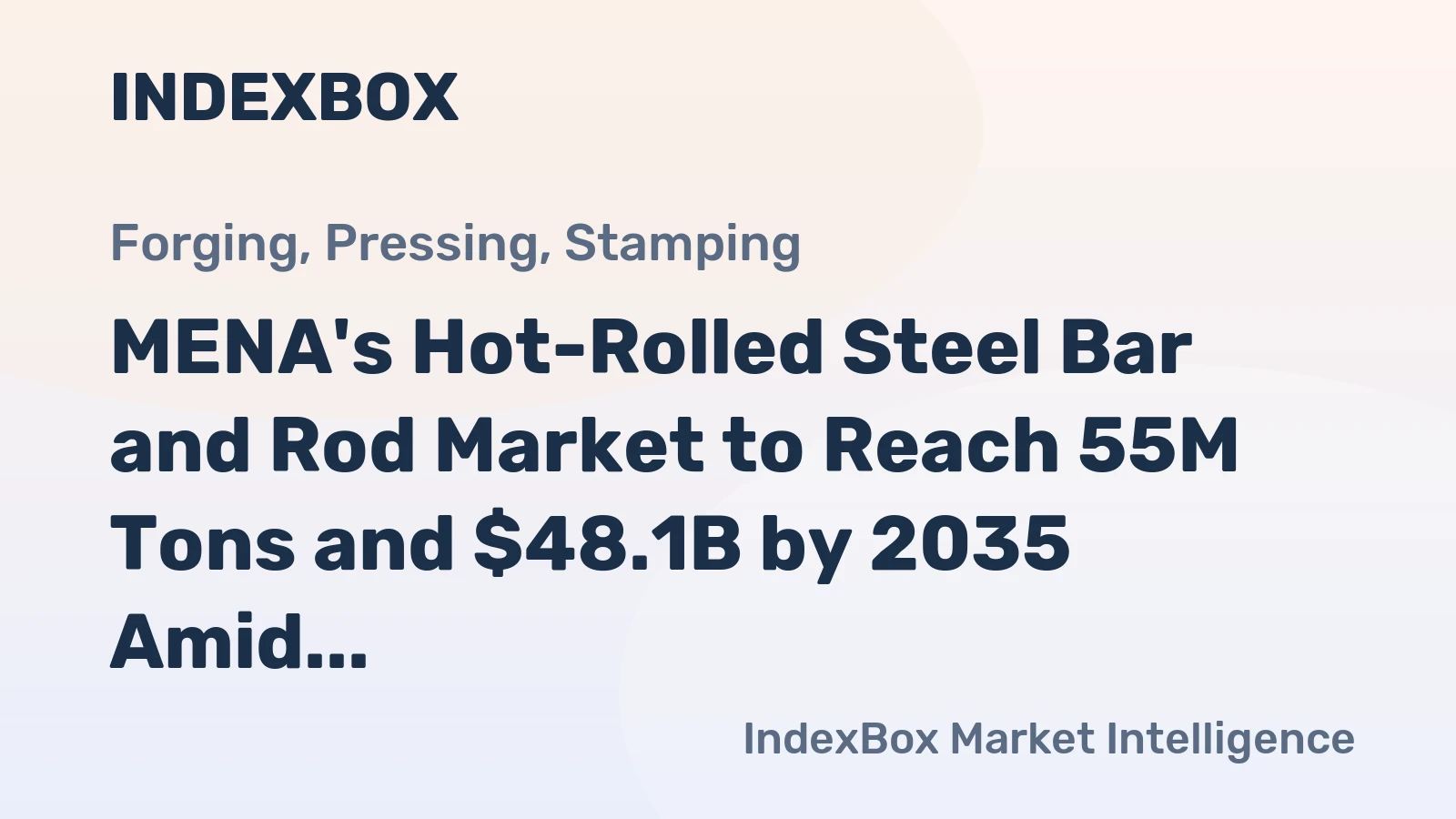 MENA's Hot-Rolled Steel Bar and Rod Market to Reach 55M Tons and $48.1B by 2035 Amid Slowing Growth