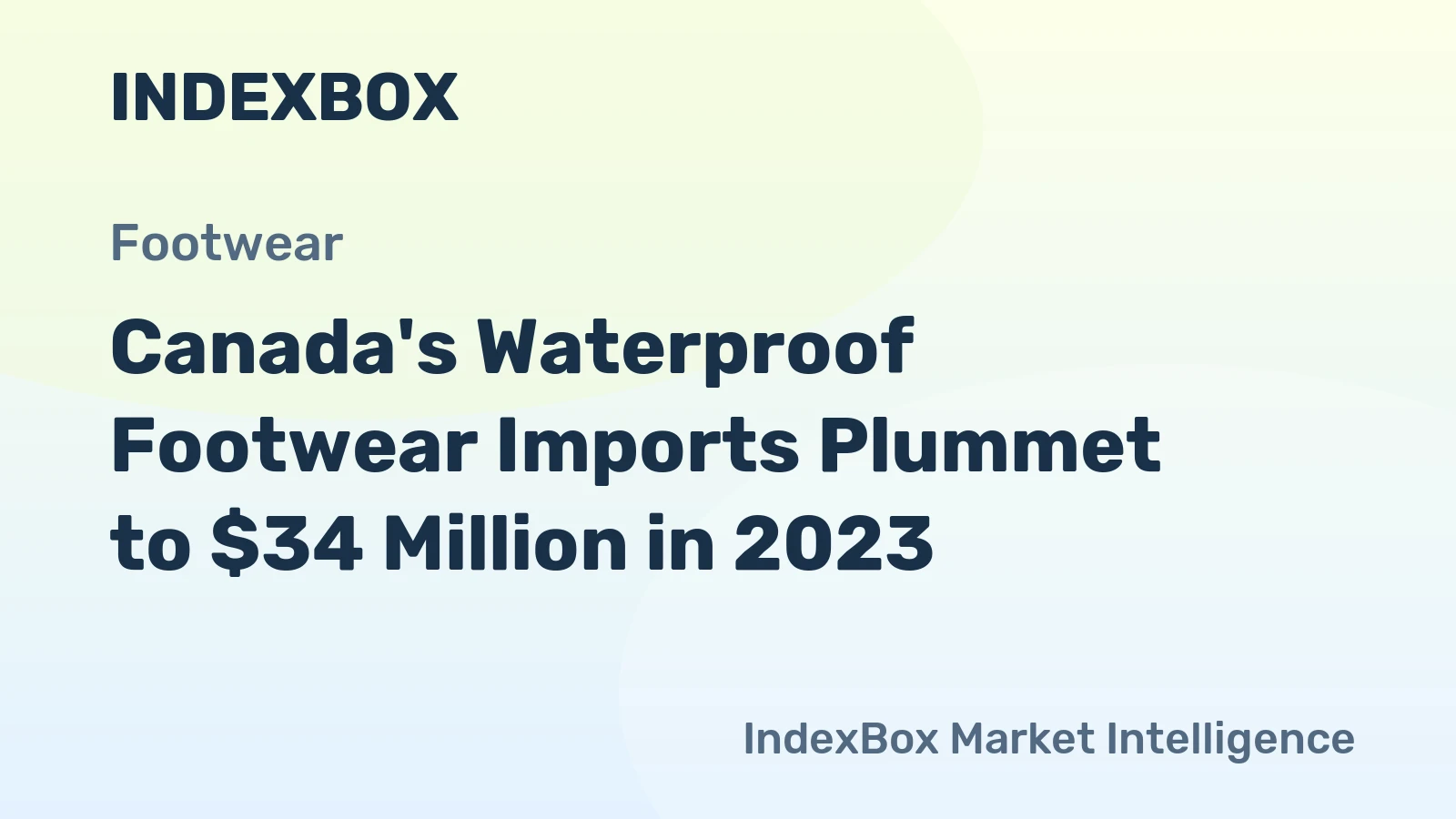 Canada's Waterproof Footwear Imports Plummet to $34 Million in 2023
