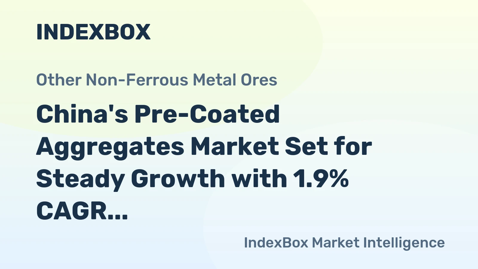 China's Pre-Coated Aggregates Market Set for Steady Growth with 1.9% CAGR Through 2035