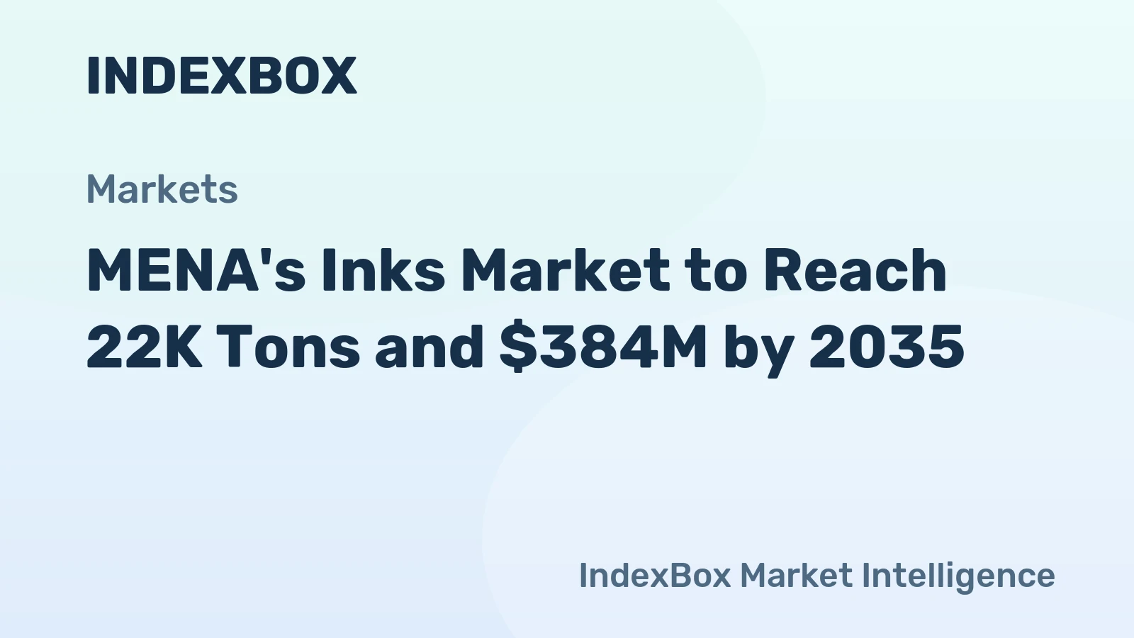 MENA's Inks Market to Reach 22K Tons and $384M by 2035