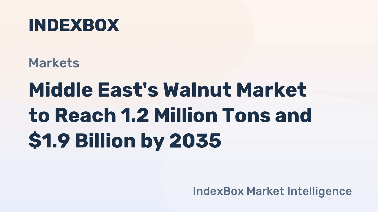 Middle East's Walnut Market to Reach 1.2 Million Tons and $1.9 Billion by 2035