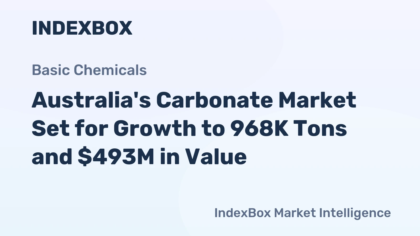 Australia's Carbonate Market Set for Growth to 968K Tons and $493M in Value