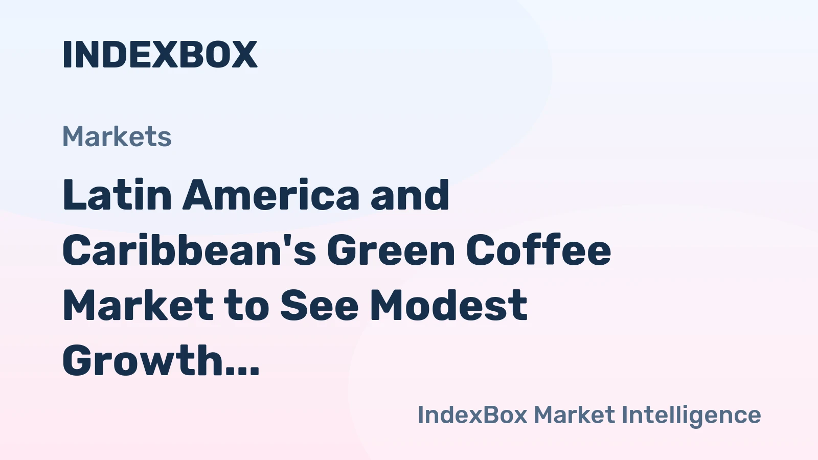 Latin America and Caribbean's Green Coffee Market to See Modest Growth, Reaching 1.6M tons by 2035