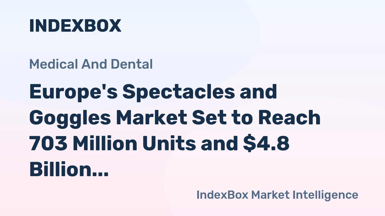 Europe's Spectacles and Goggles Market Set to Reach 703 Million Units and $4.8 Billion by 2035