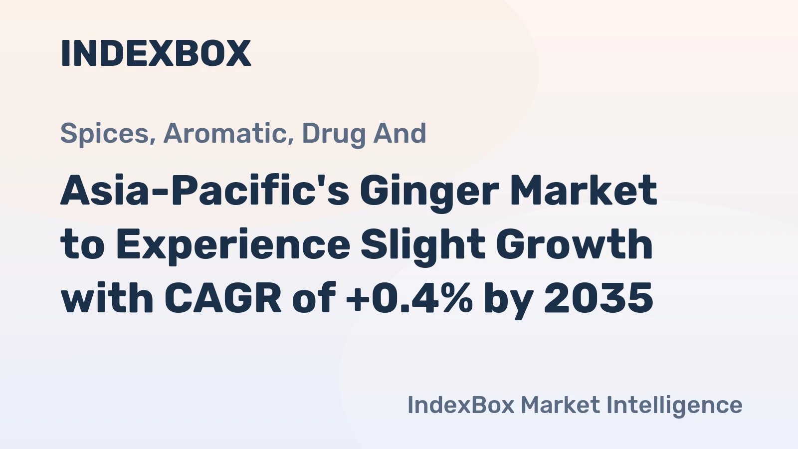 Asia-Pacific's Ginger Market to Experience Slight Growth with CAGR of +0.4% by 2035