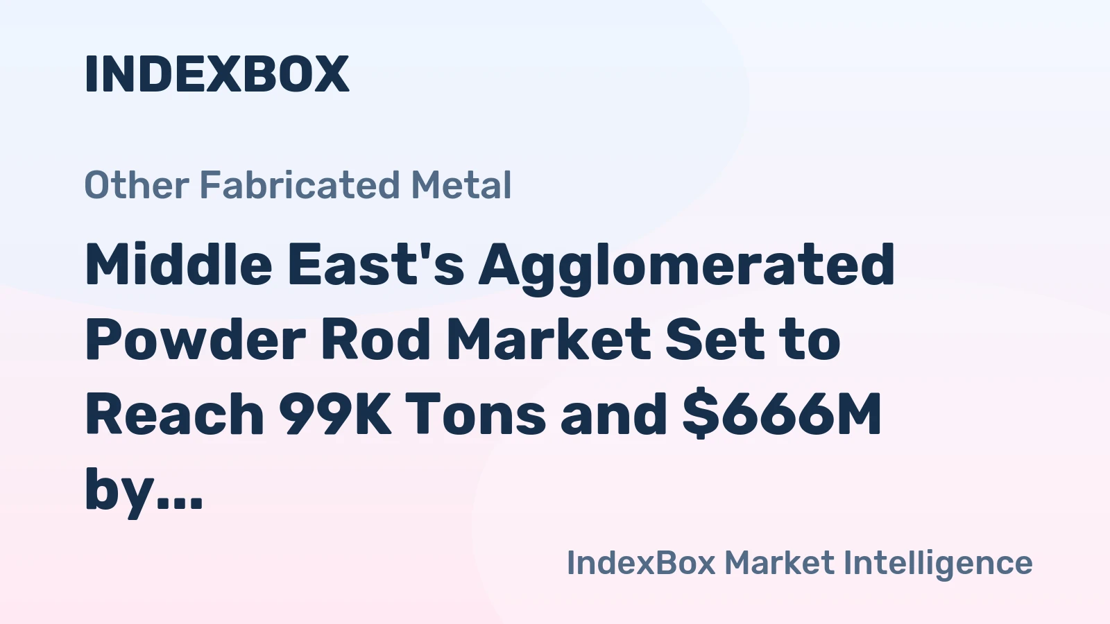 Middle East's Agglomerated Powder Rod Market Set to Reach 99K Tons and $666M by 2035
