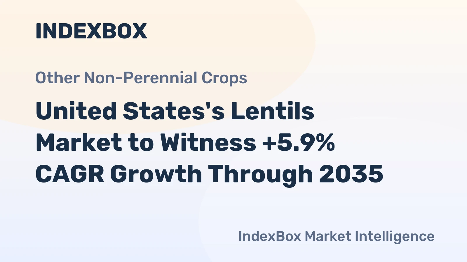 United States's Lentils Market to Witness +5.9% CAGR Growth Through 2035