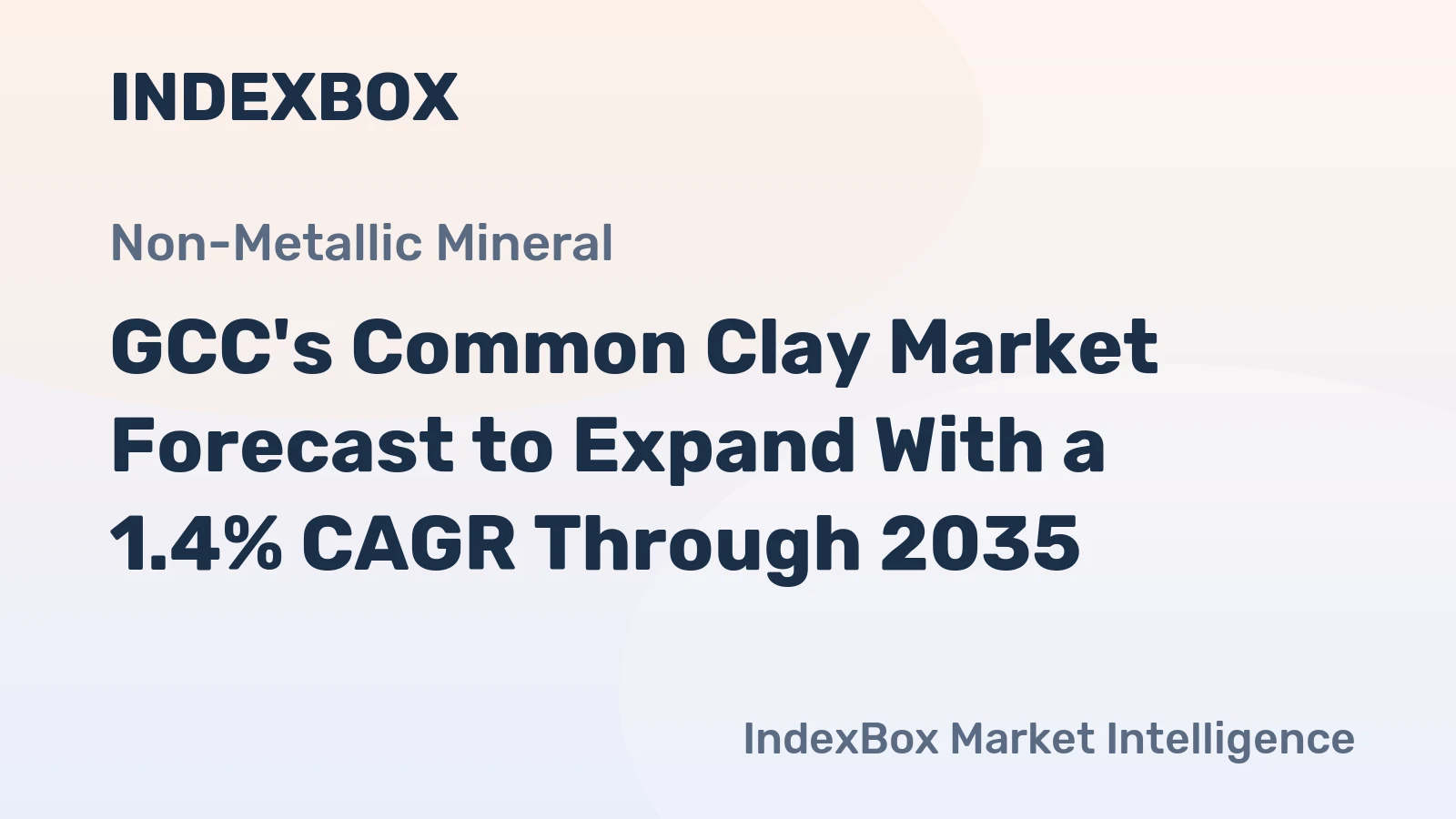 GCC's Common Clay Market Forecast to Expand With a 1.4% CAGR Through 2035