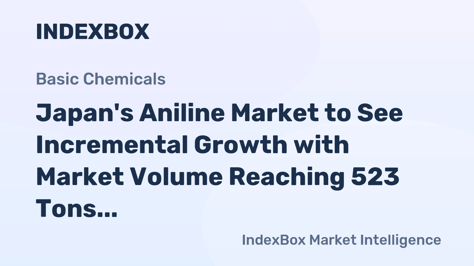 Japan's Aniline Market to See Incremental Growth with Market Volume Reaching 523 Tons and Value Hitting $1M by 2035