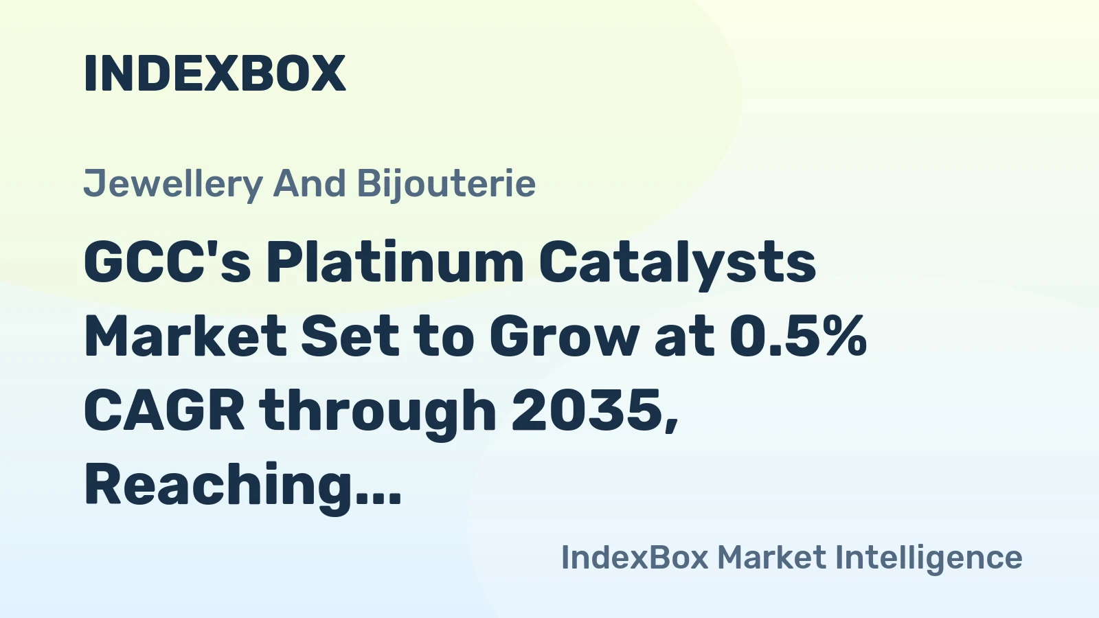 GCC's Platinum Catalysts Market Set to Grow at 0.5% CAGR through 2035, Reaching $151M