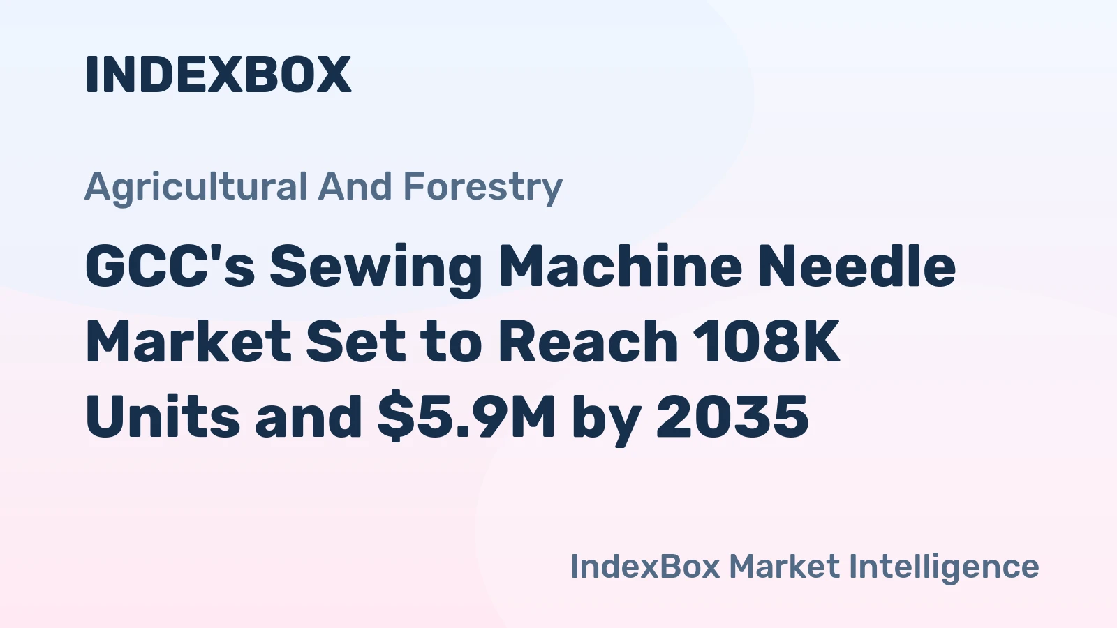 GCC's Sewing Machine Needle Market Set to Reach 108K Units and $5.9M by 2035
