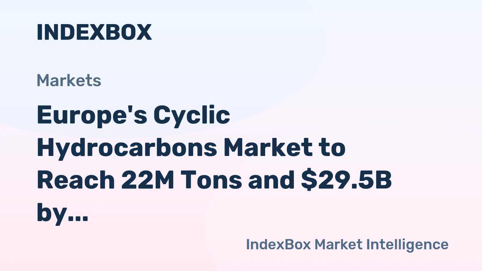 Europe's Cyclic Hydrocarbons Market to Reach 22M Tons and $29.5B by 2035, Driven by Rising Demand
