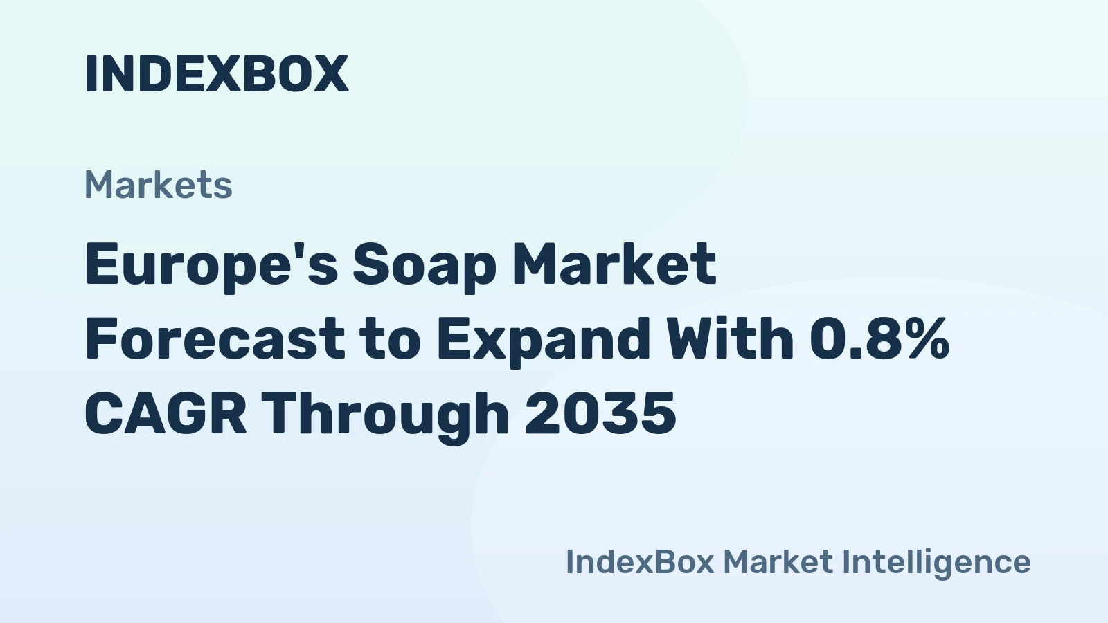 Europe's Soap Market Forecast to Expand With 0.8% CAGR Through 2035