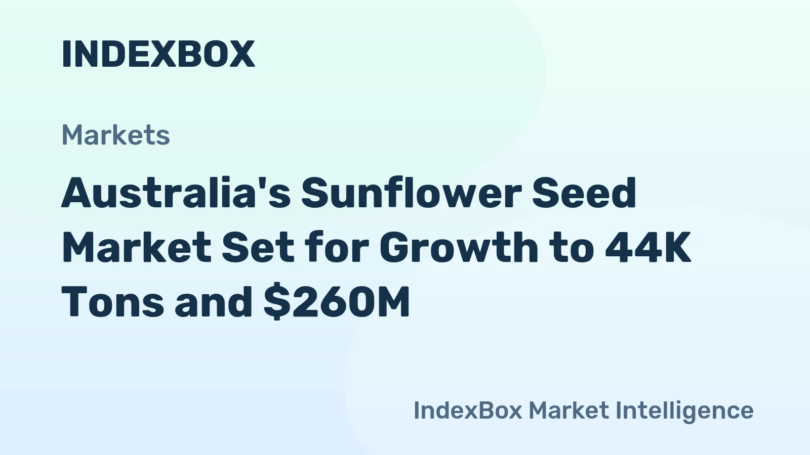 Australia's Sunflower Seed Market Set for Growth to 44K Tons and $260M