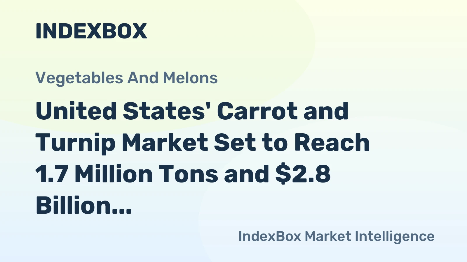 United States' Carrot and Turnip Market Set to Reach 1.7 Million Tons and $2.8 Billion by 2035