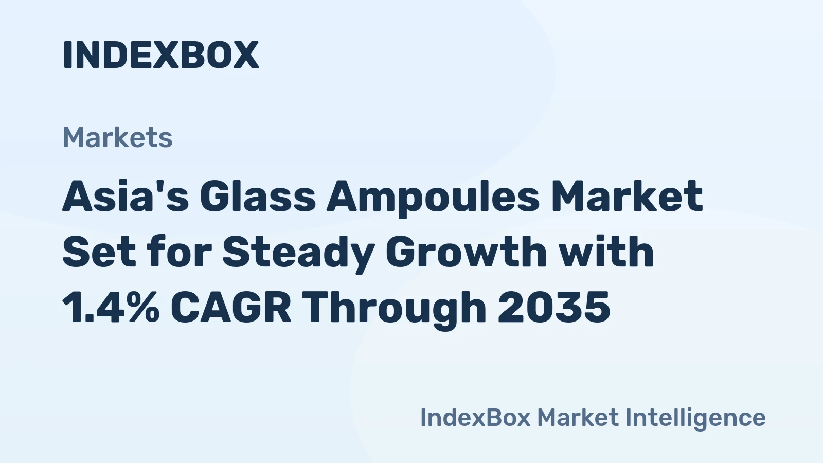 Asia's Glass Ampoules Market Set for Steady Growth with 1.4% CAGR Through 2035