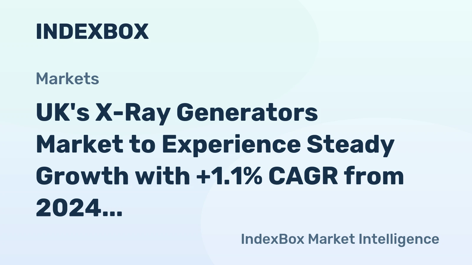 UK's X-Ray Generators Market to Experience Steady Growth with +1.1% CAGR from 2024 to 2035