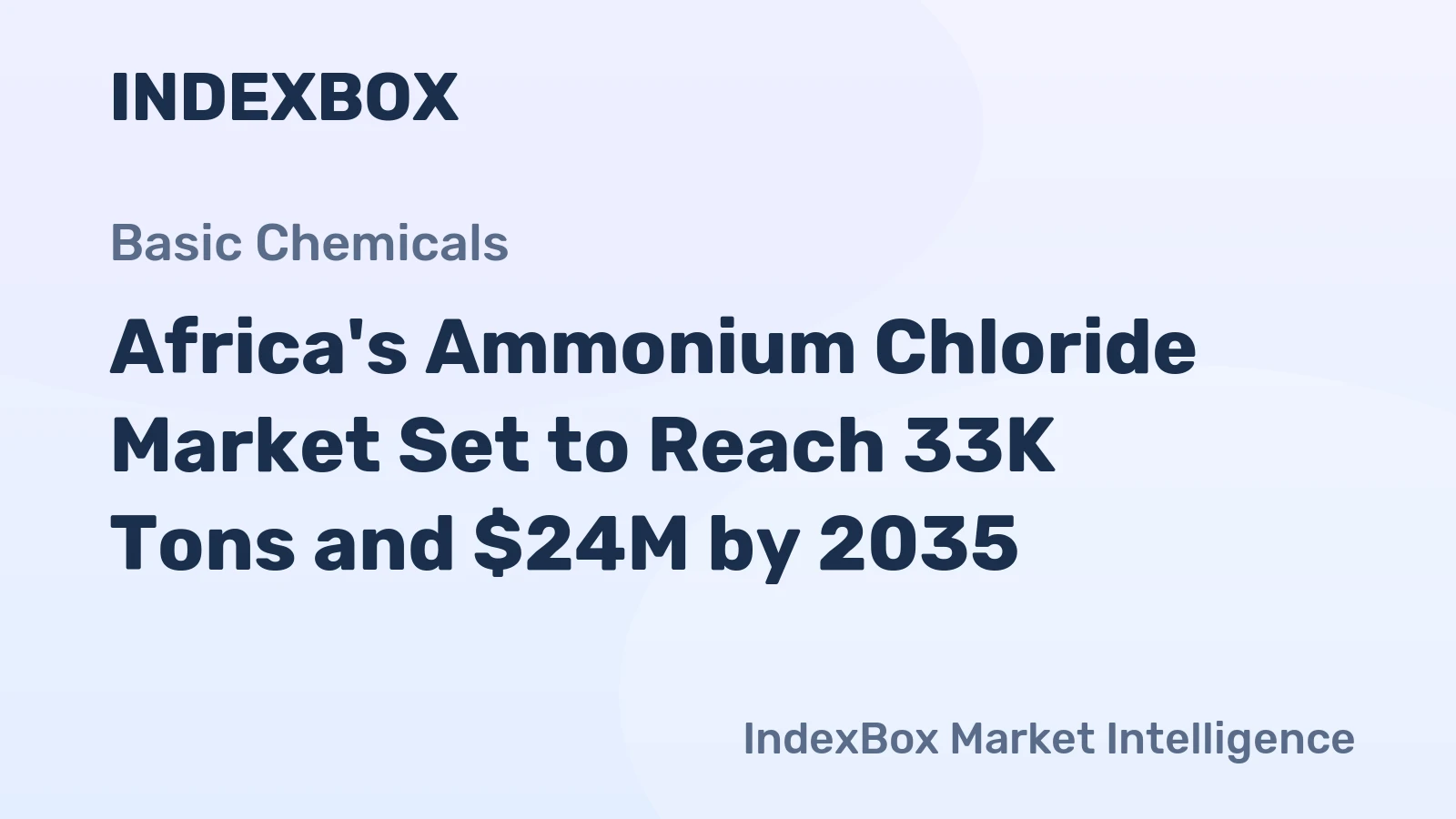 Africa's Ammonium Chloride Market Set to Reach 33K Tons and $24M by 2035