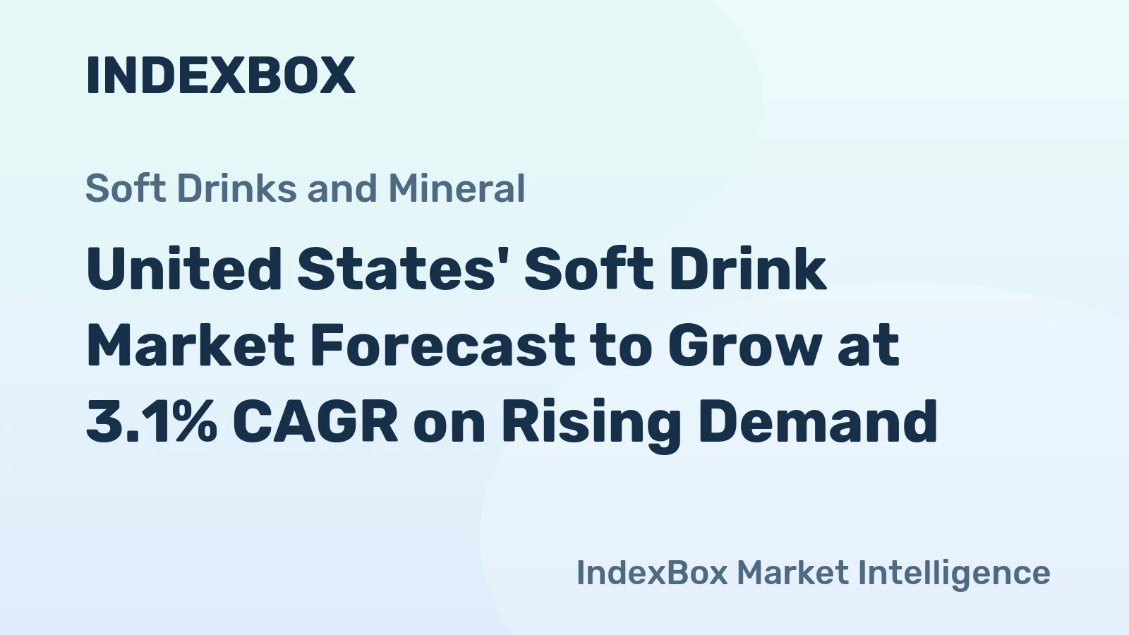 United States' Soft Drink Market Forecast to Grow at 3.1% CAGR on Rising Demand