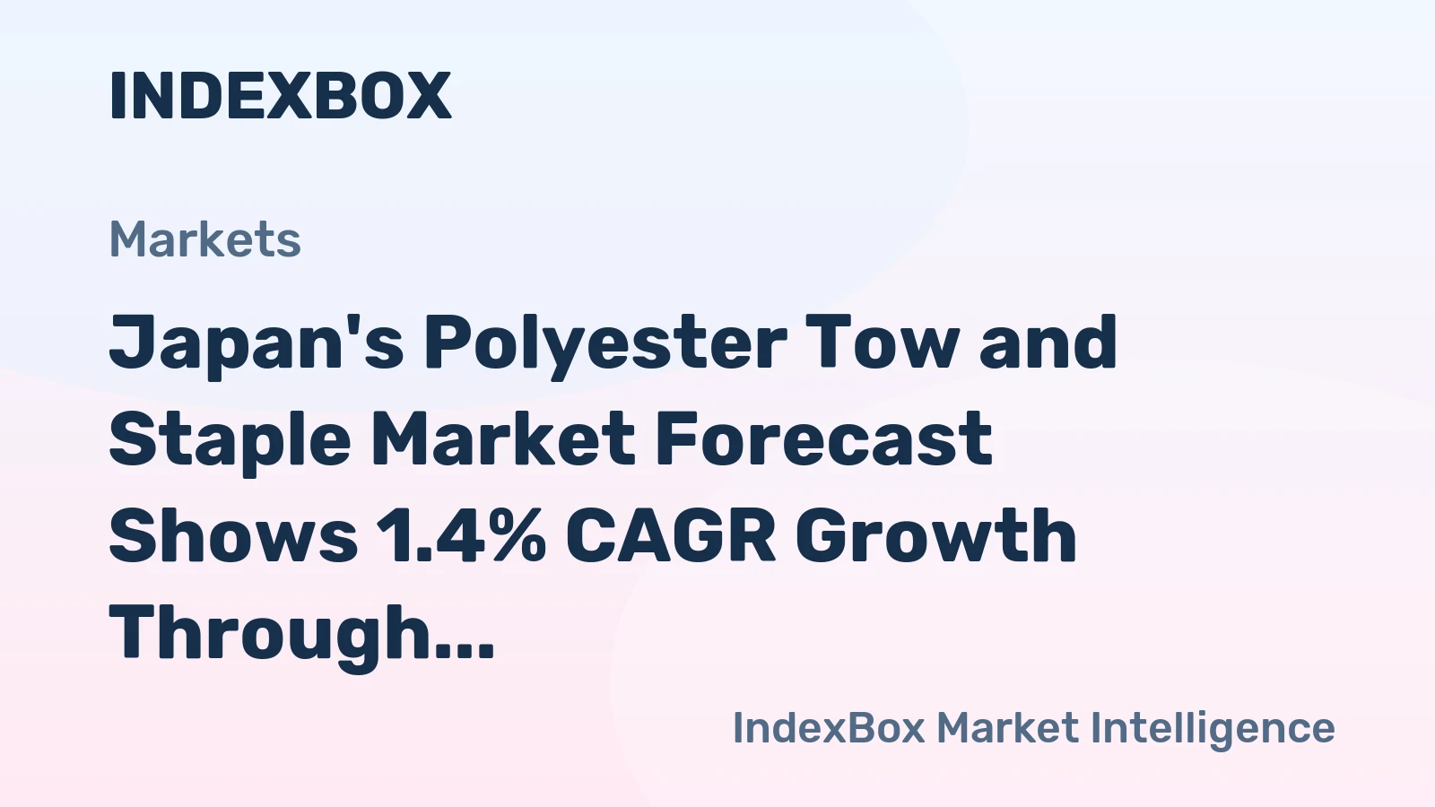 Japan's Polyester Tow and Staple Market Forecast Shows 1.4% CAGR Growth Through 2035