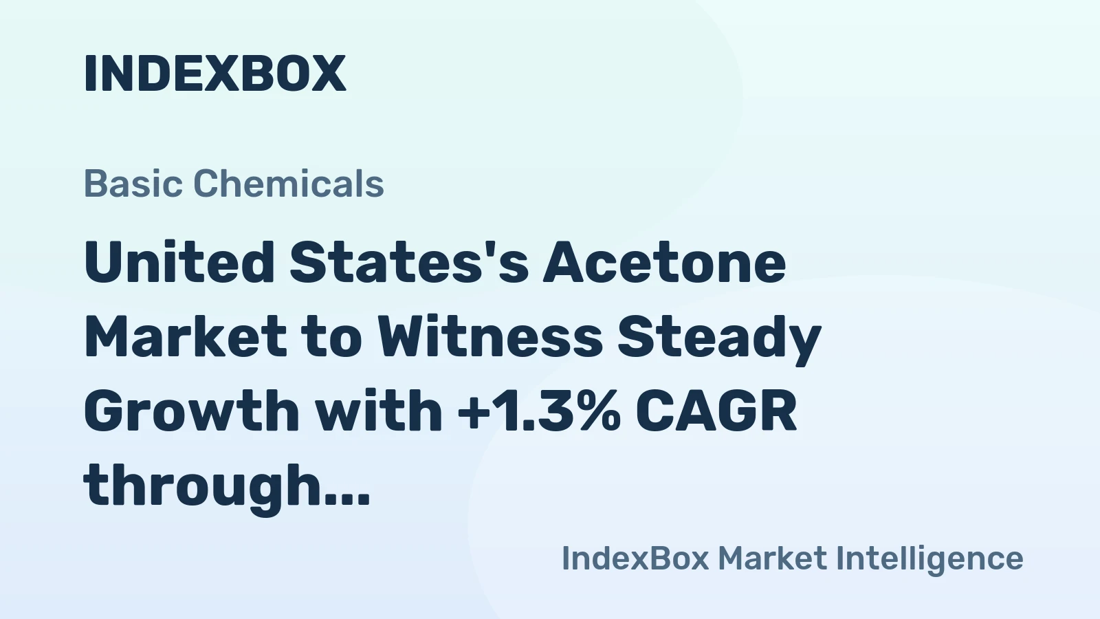United States's Acetone Market to Witness Steady Growth with +1.3% CAGR through 2035, Reaching 378K tons