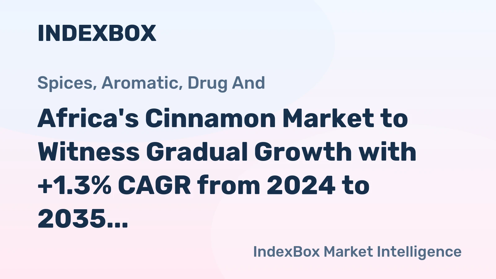 Africa's Cinnamon Market to Witness Gradual Growth with +1.3% CAGR from 2024 to 2035