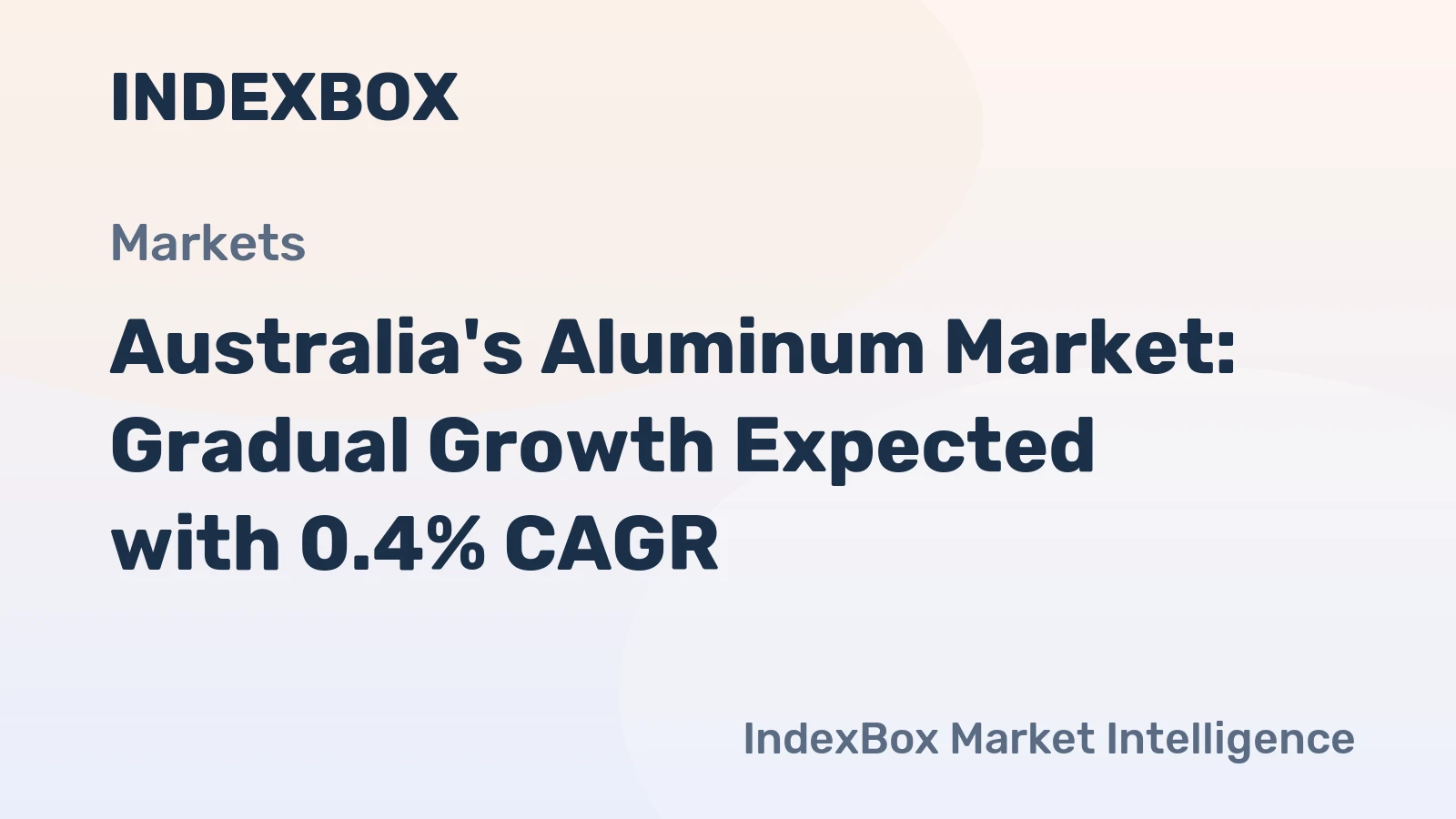 Australia's Aluminum Market: Gradual Growth Expected with 0.4% CAGR