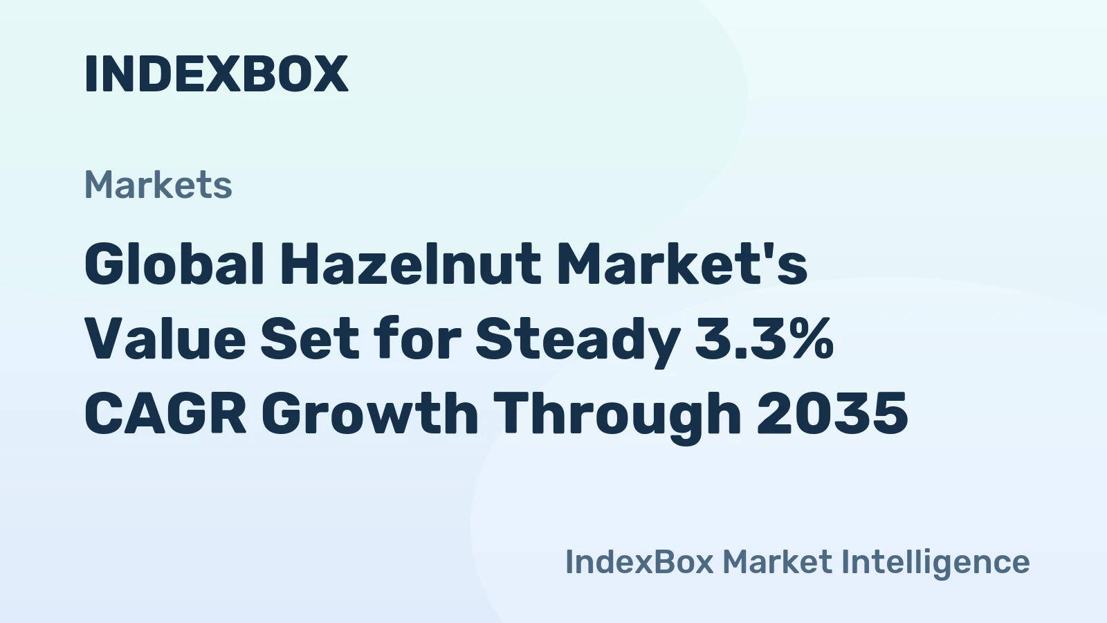Global Hazelnut Market's Value Set for Steady 3.3% CAGR Growth Through 2035