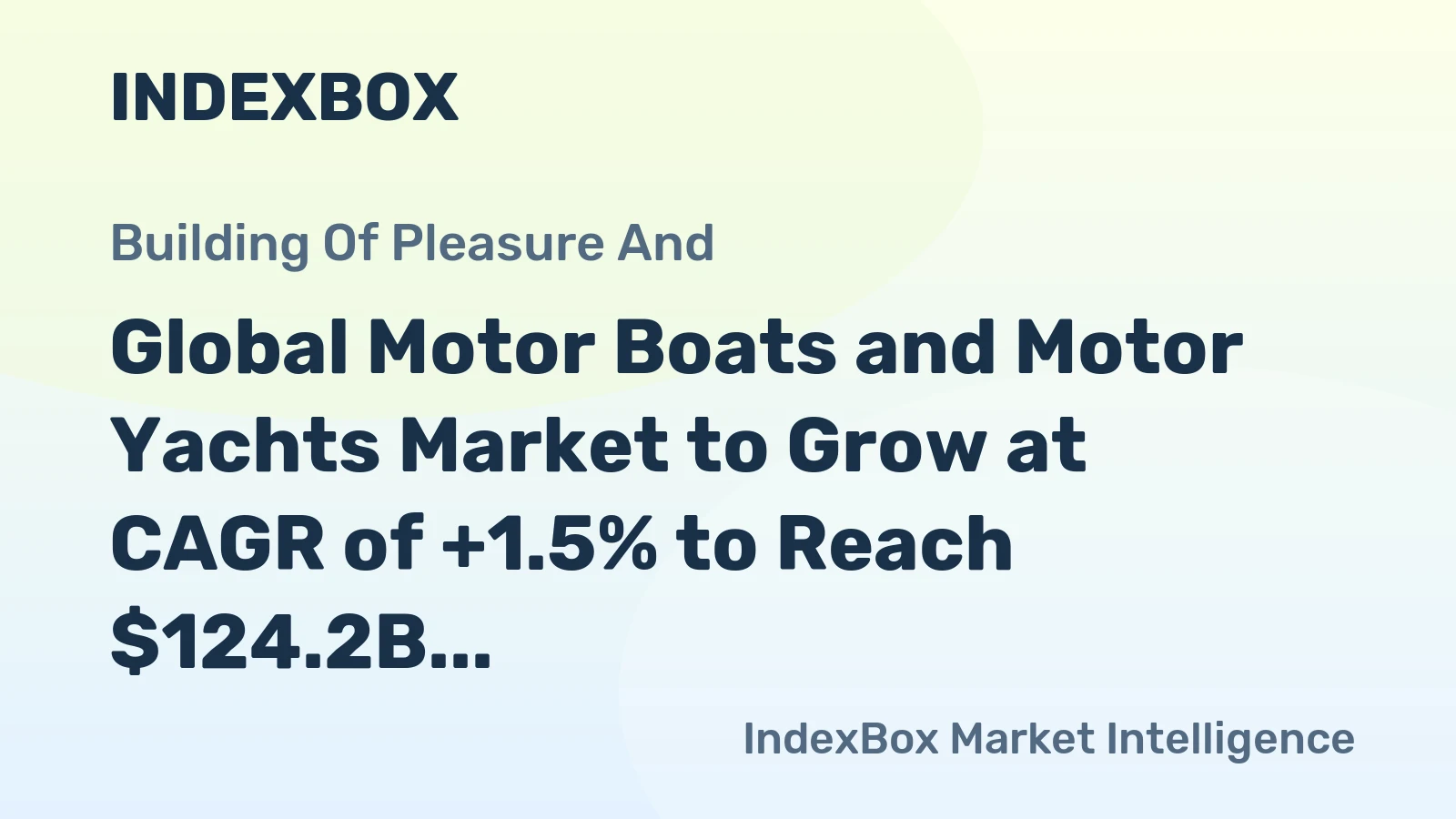 Global Motor Boats and Motor Yachts Market to Grow at CAGR of +1.5% to Reach $124.2B by 2035