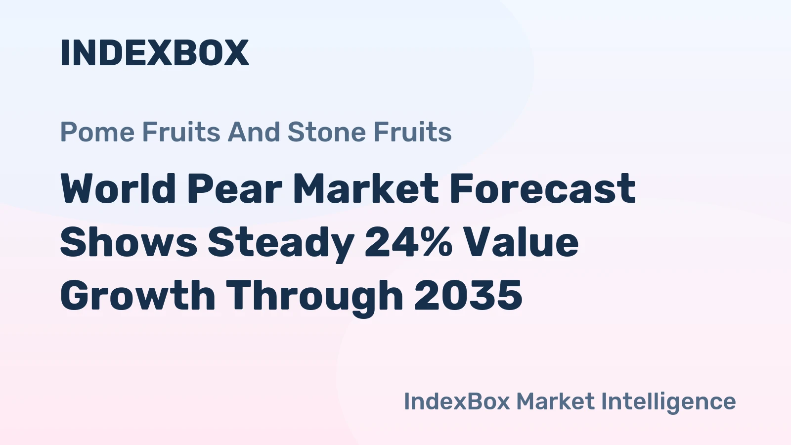 World Pear Market Forecast Shows Steady 24% Value Growth Through 2035