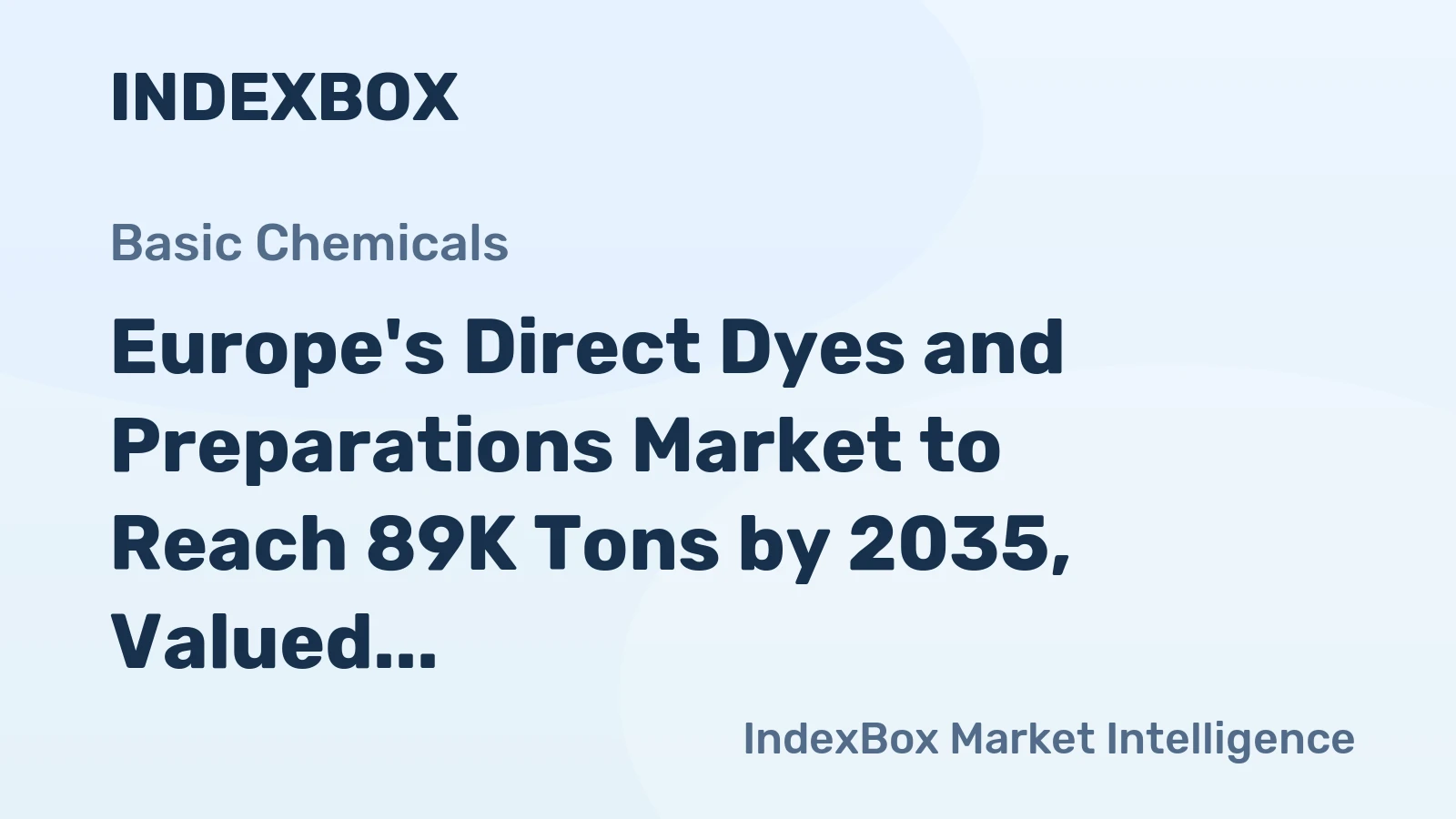Europe's Direct Dyes and Preparations Market to Reach 89K Tons by 2035, Valued at $362M