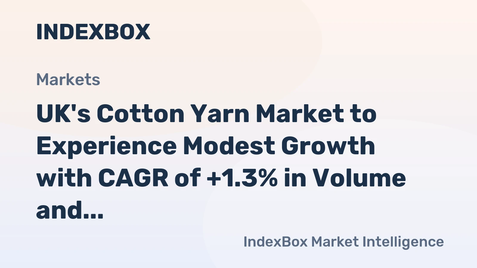 UK's Cotton Yarn Market to Experience Modest Growth with CAGR of +1.3% in Volume and +1.6% in Value from 2024 to 2035
