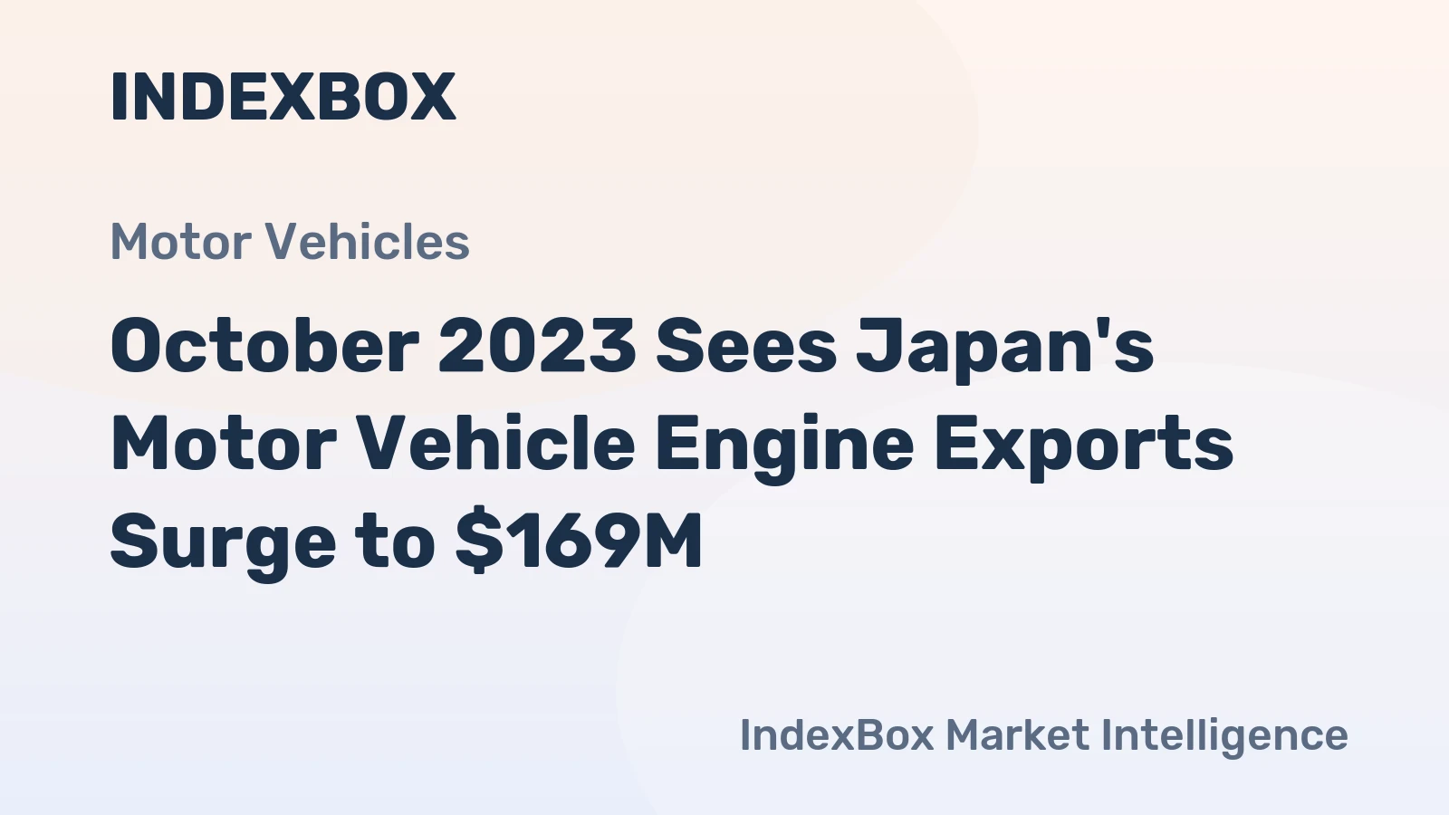 October 2023 Sees Japan's Motor Vehicle Engine Exports Surge to $169M