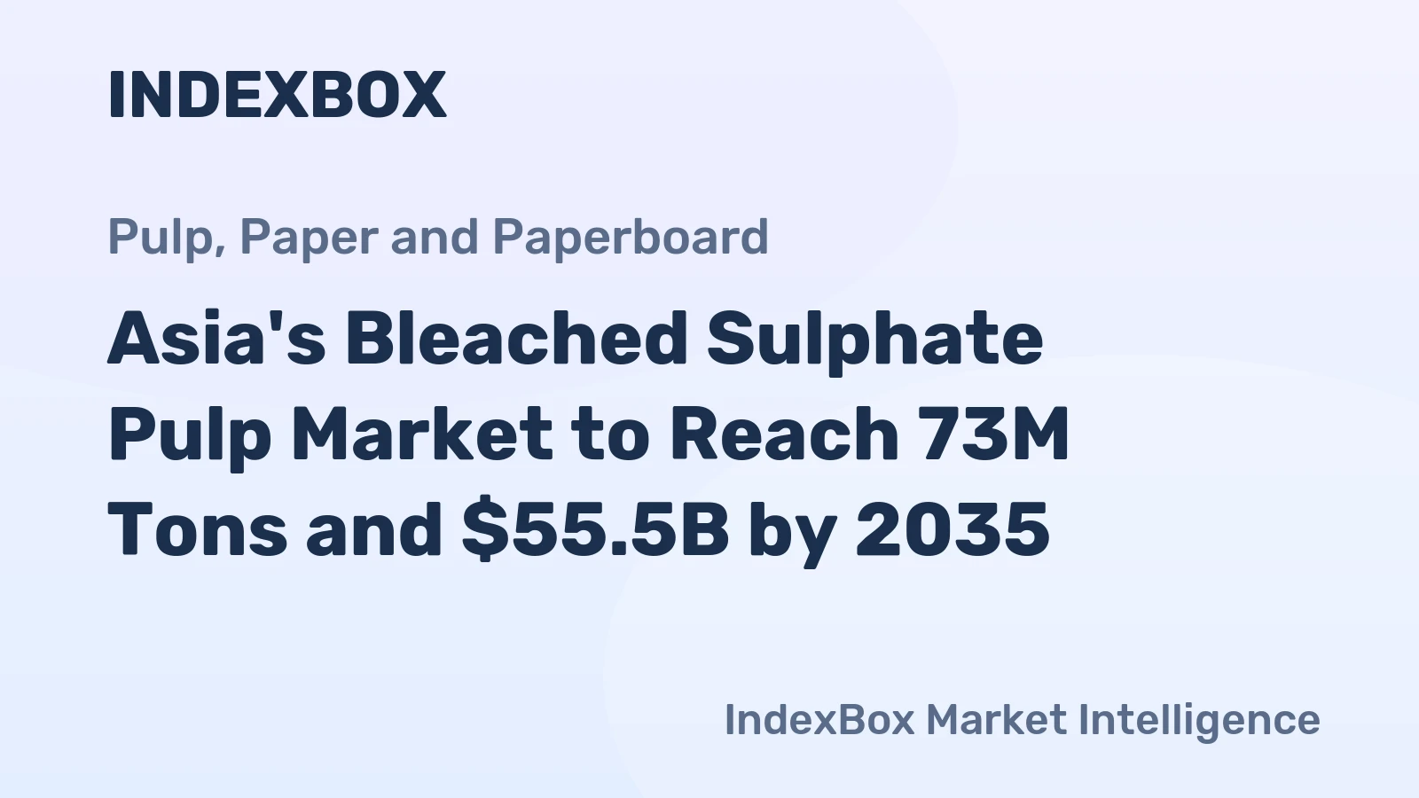 Asia's Bleached Sulphate Pulp Market to Reach 73M Tons and $55.5B by 2035