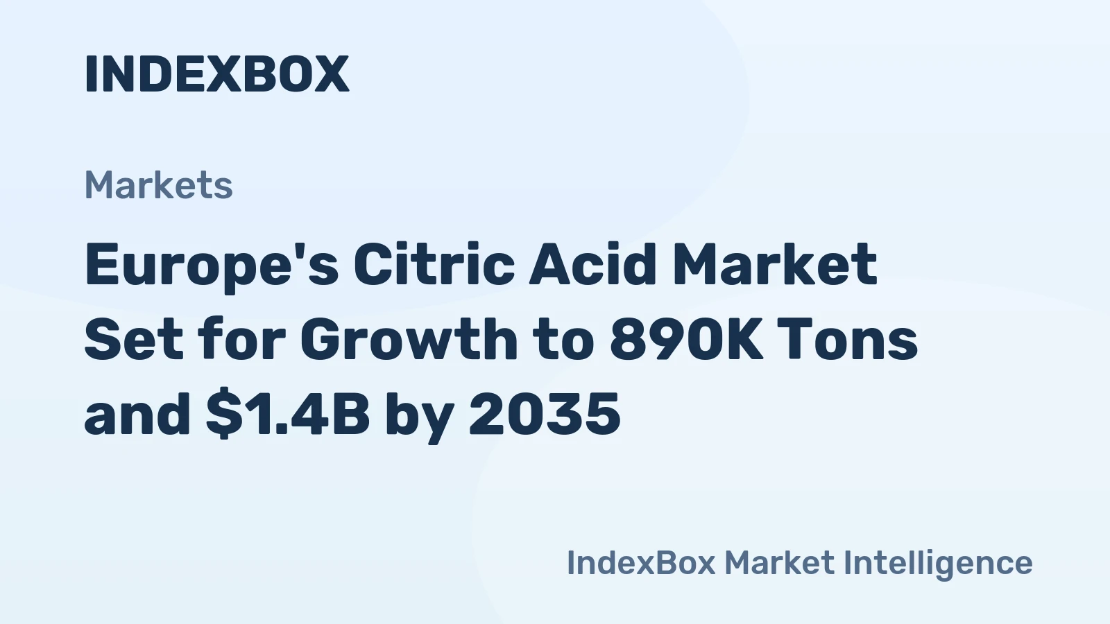 Europe's Citric Acid Market Set for Growth to 890K Tons and $1.4B by 2035