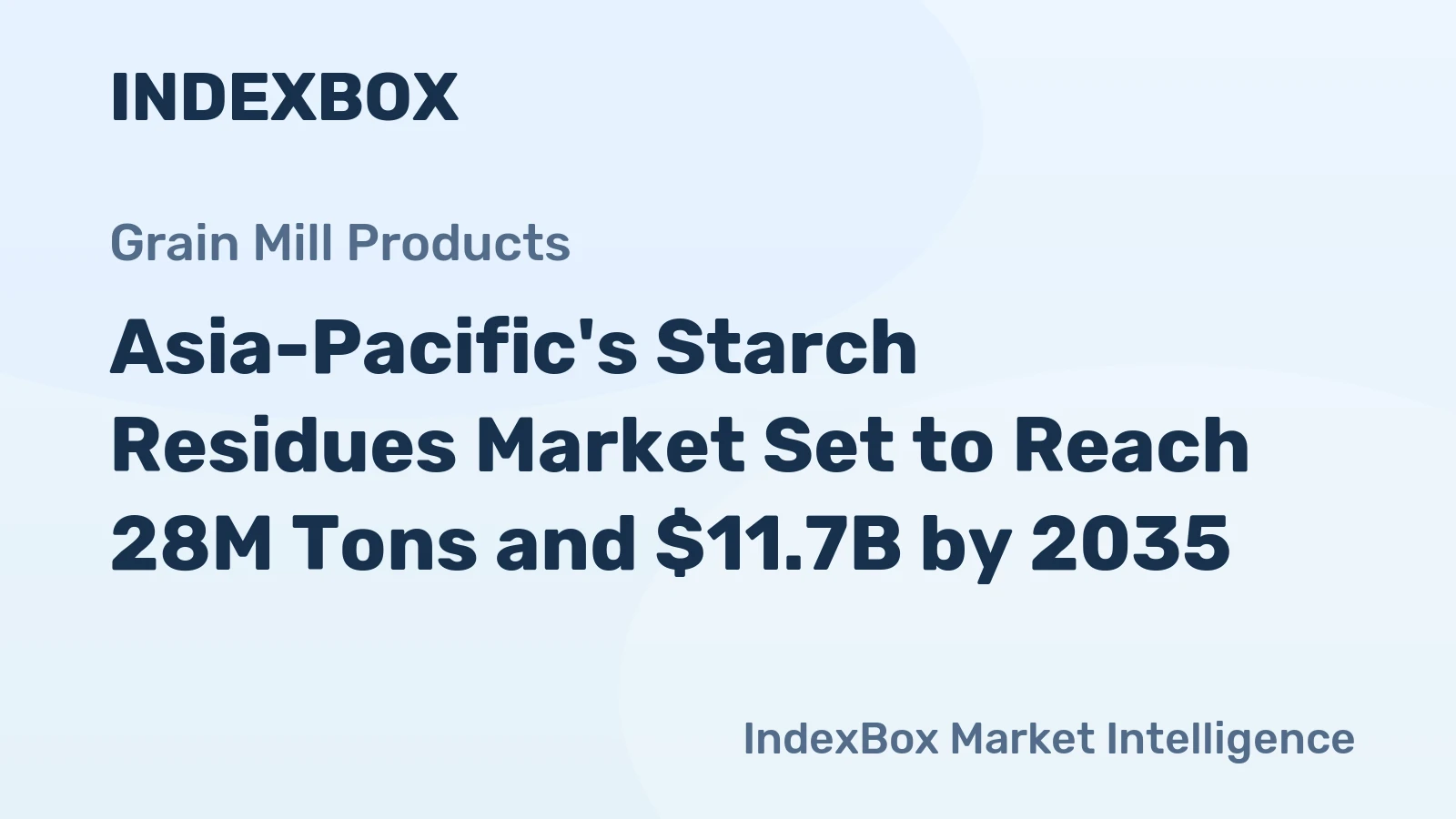 Asia-Pacific's Starch Residues Market Set to Reach 28M Tons and $11.7B by 2035