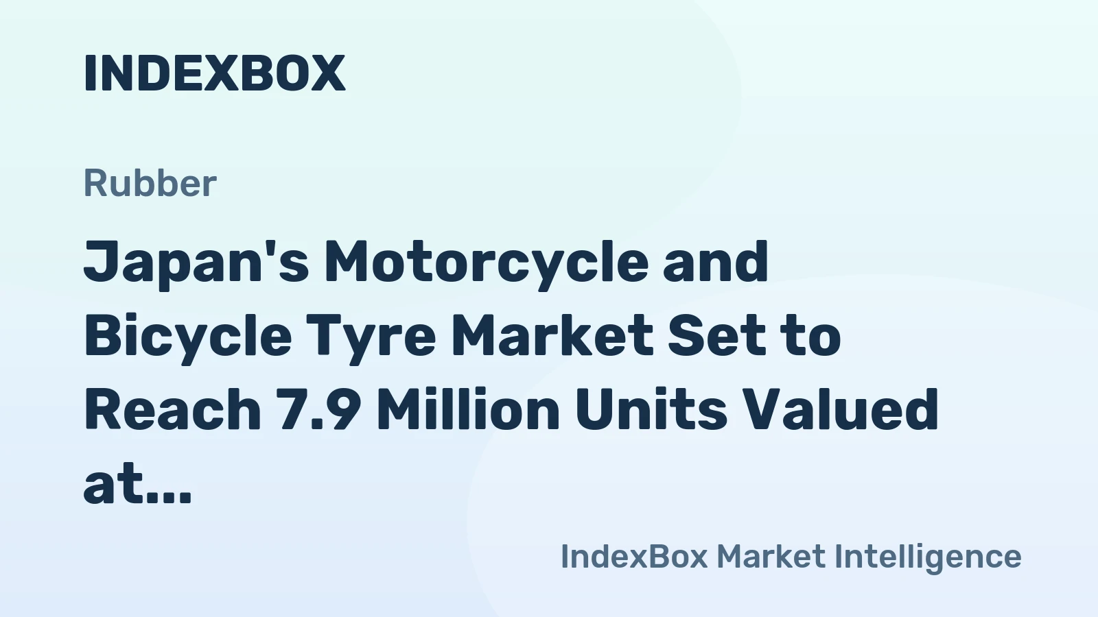 Japan's Motorcycle and Bicycle Tyre Market Set to Reach 7.9 Million Units Valued at $92 Million