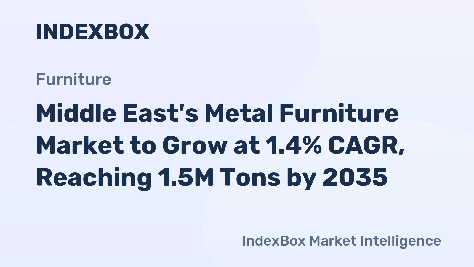 Middle East's Metal Furniture Market to Grow at 1.4% CAGR, Reaching 1.5M Tons by 2035