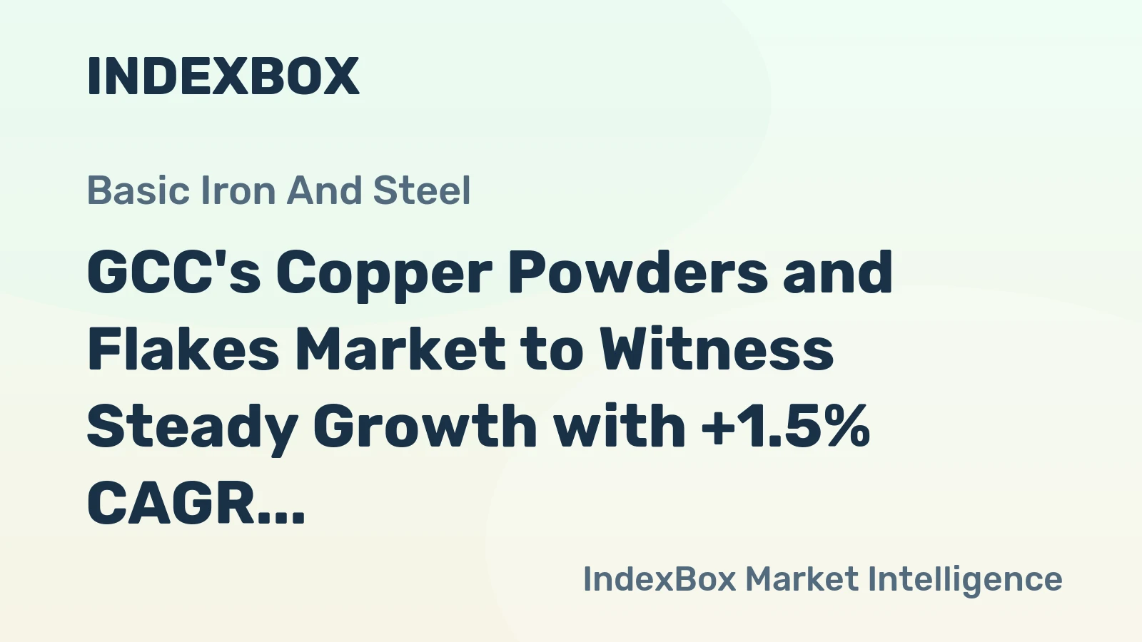 GCC's Copper Powders and Flakes Market to Witness Steady Growth with +1.5% CAGR, Reaching 699 Tons by 2035
