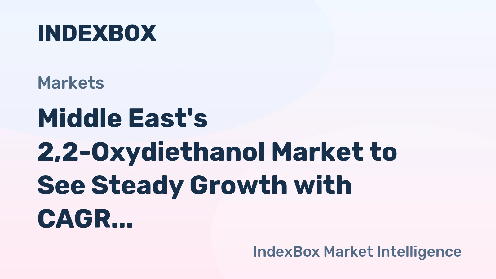 Middle East's 2,2-Oxydiethanol Market to See Steady Growth with CAGR of +2.7% Leading to 310K Tons by 2035