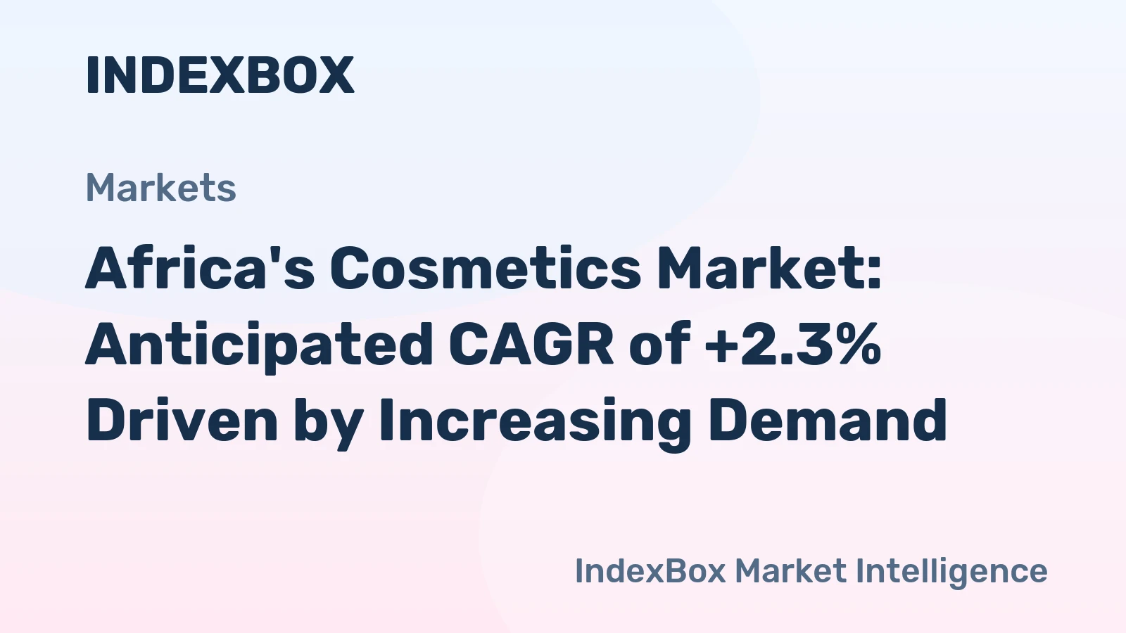 Africa's Cosmetics Market: Anticipated CAGR of +2.3% Driven by Increasing Demand
