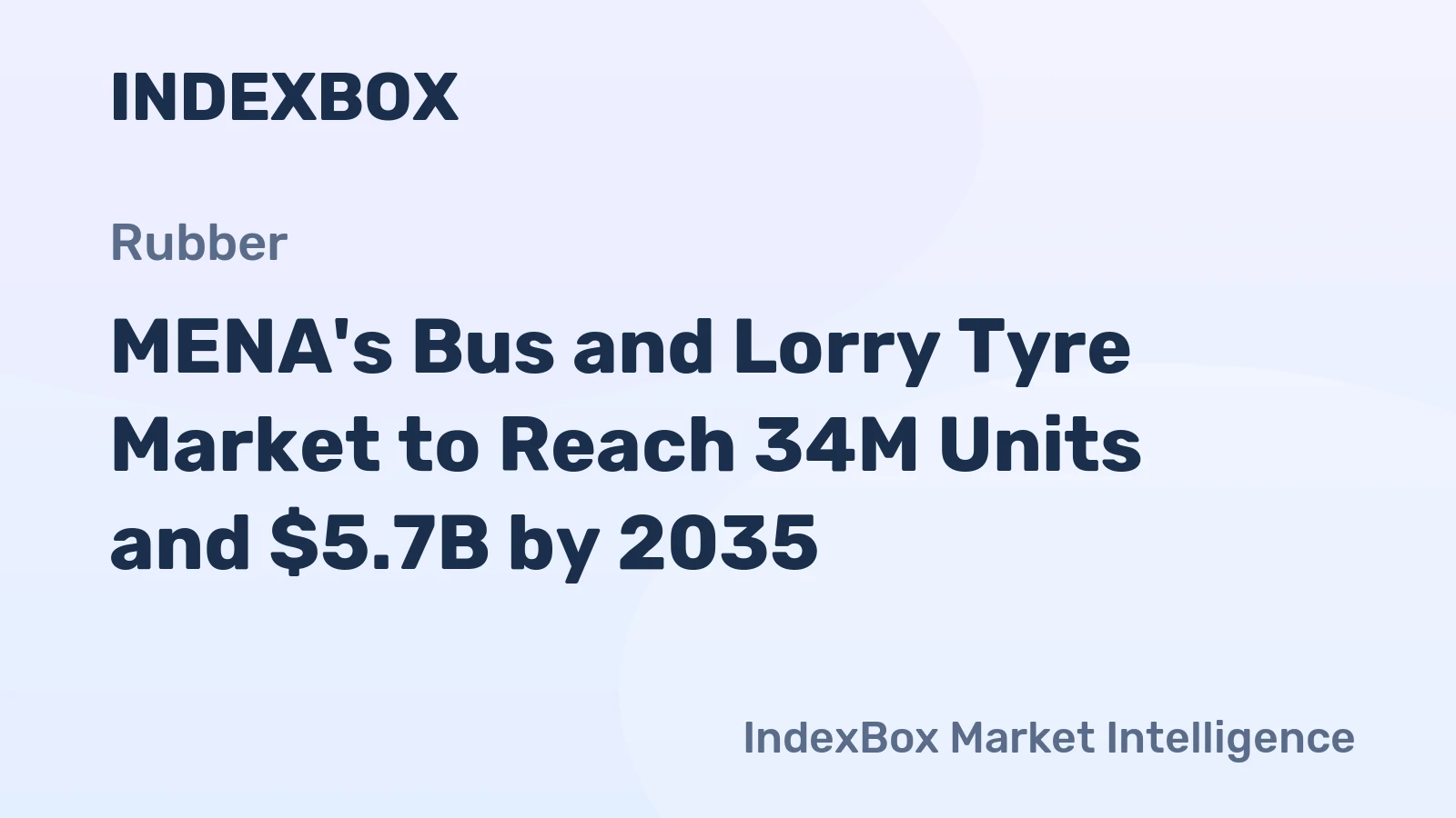 MENA's Bus and Lorry Tyre Market to Reach 34M Units and $5.7B by 2035