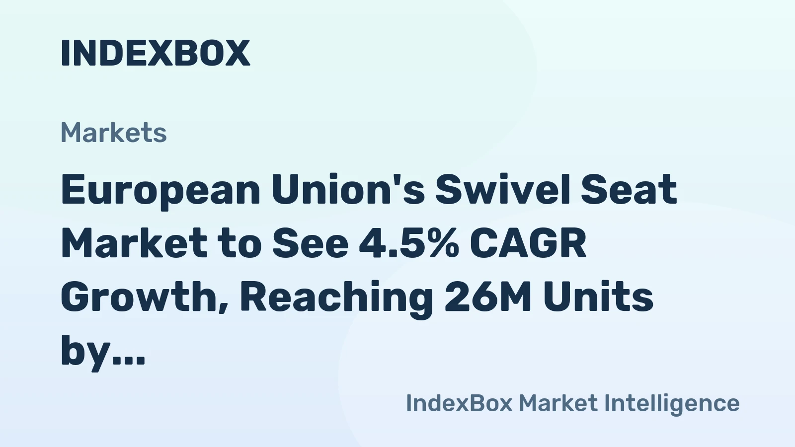 European Union's Swivel Seat Market to See 4.5% CAGR Growth, Reaching 26M Units by 2035