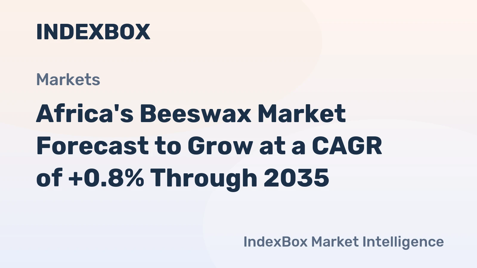 Africa's Beeswax Market Forecast to Grow at a CAGR of +0.8% Through 2035