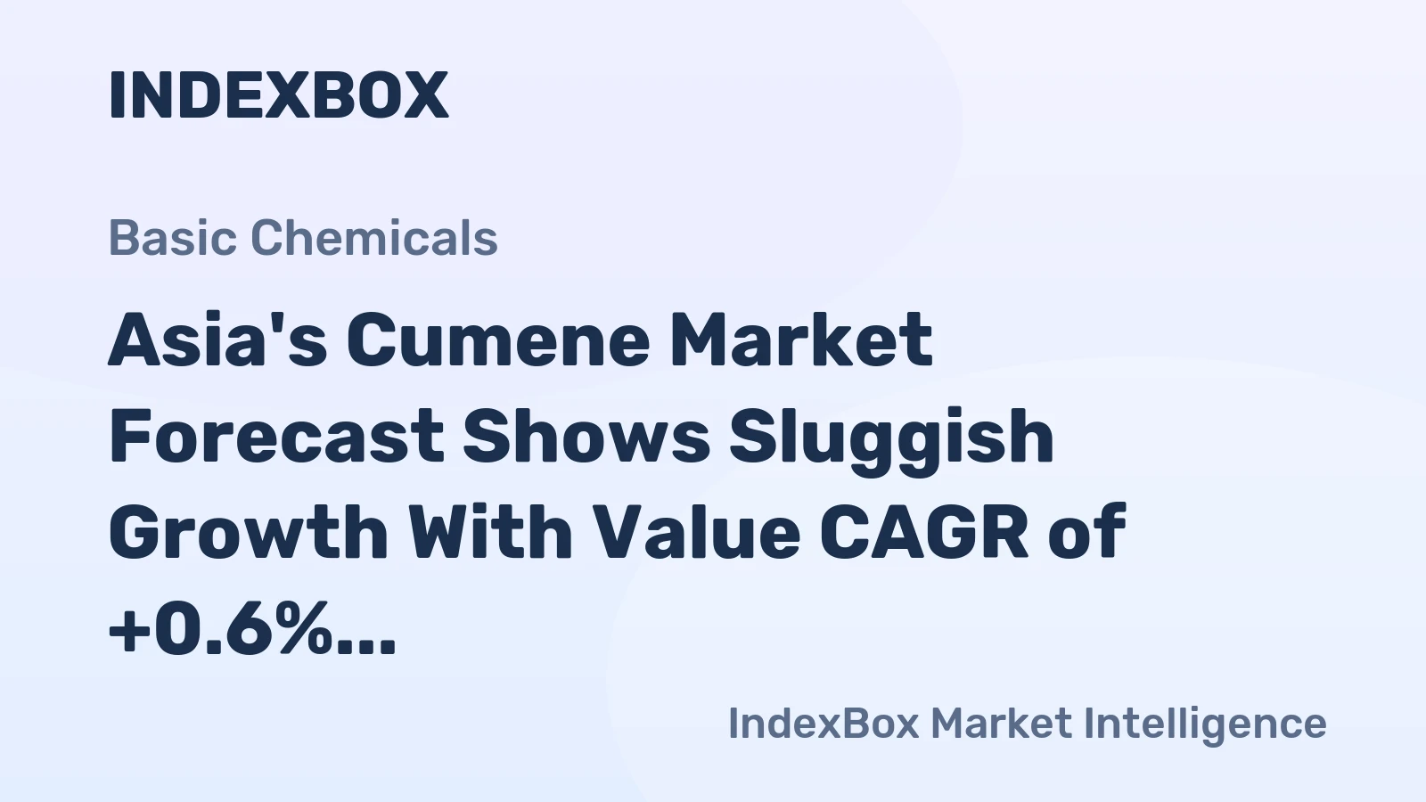 Asia's Cumene Market Forecast Shows Sluggish Growth With Value CAGR of +0.6% Through 2035