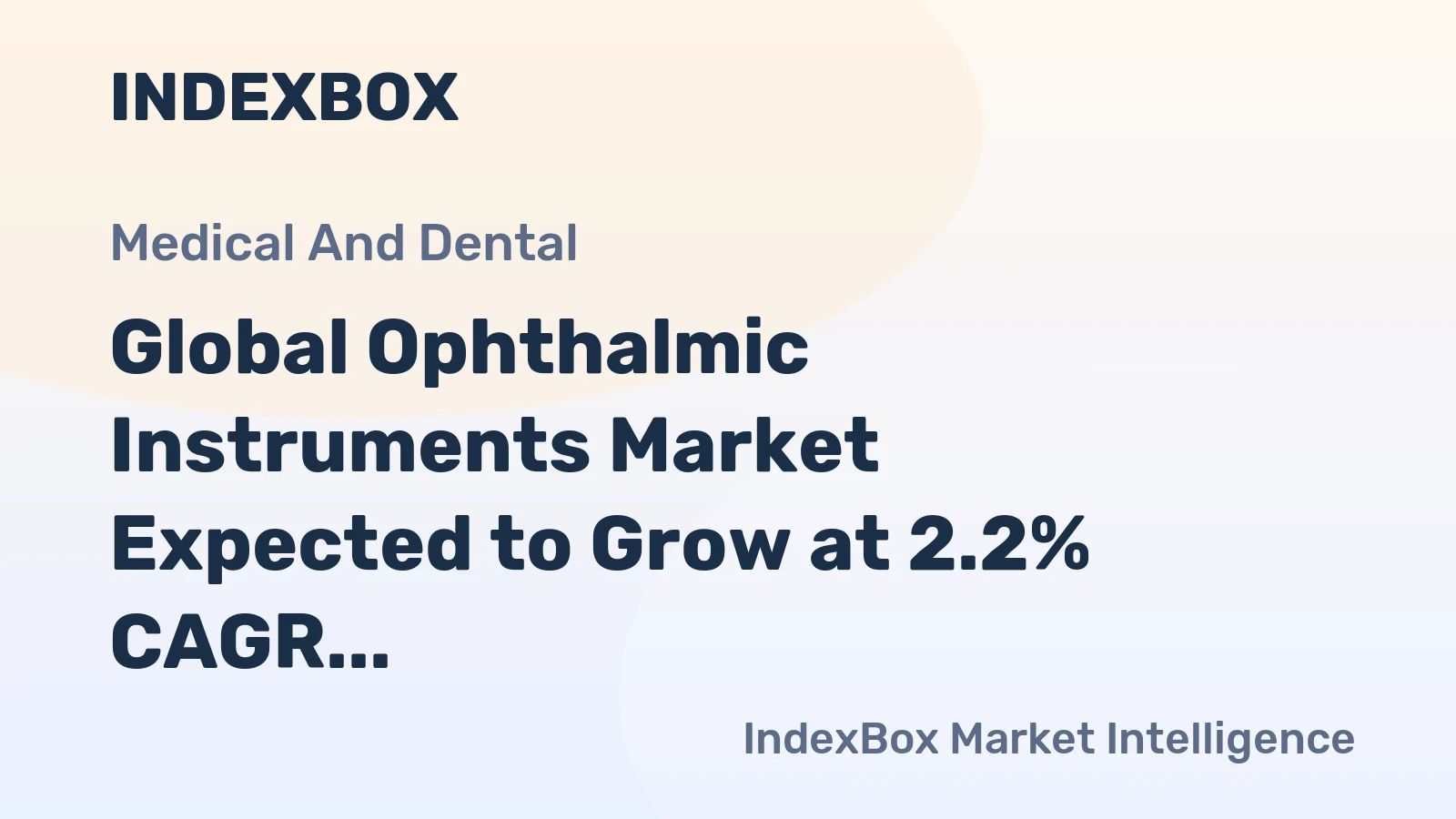 Global Ophthalmic Instruments Market Expected to Grow at 2.2% CAGR, Reaching $64.4B by 2035