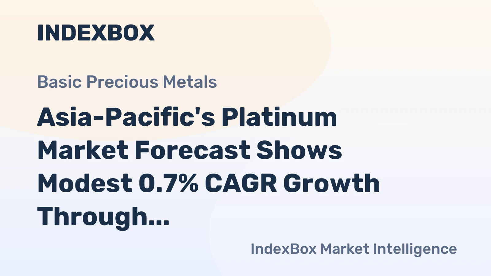 Asia-Pacific's Platinum Market Forecast Shows Modest 0.7% CAGR Growth Through 2035